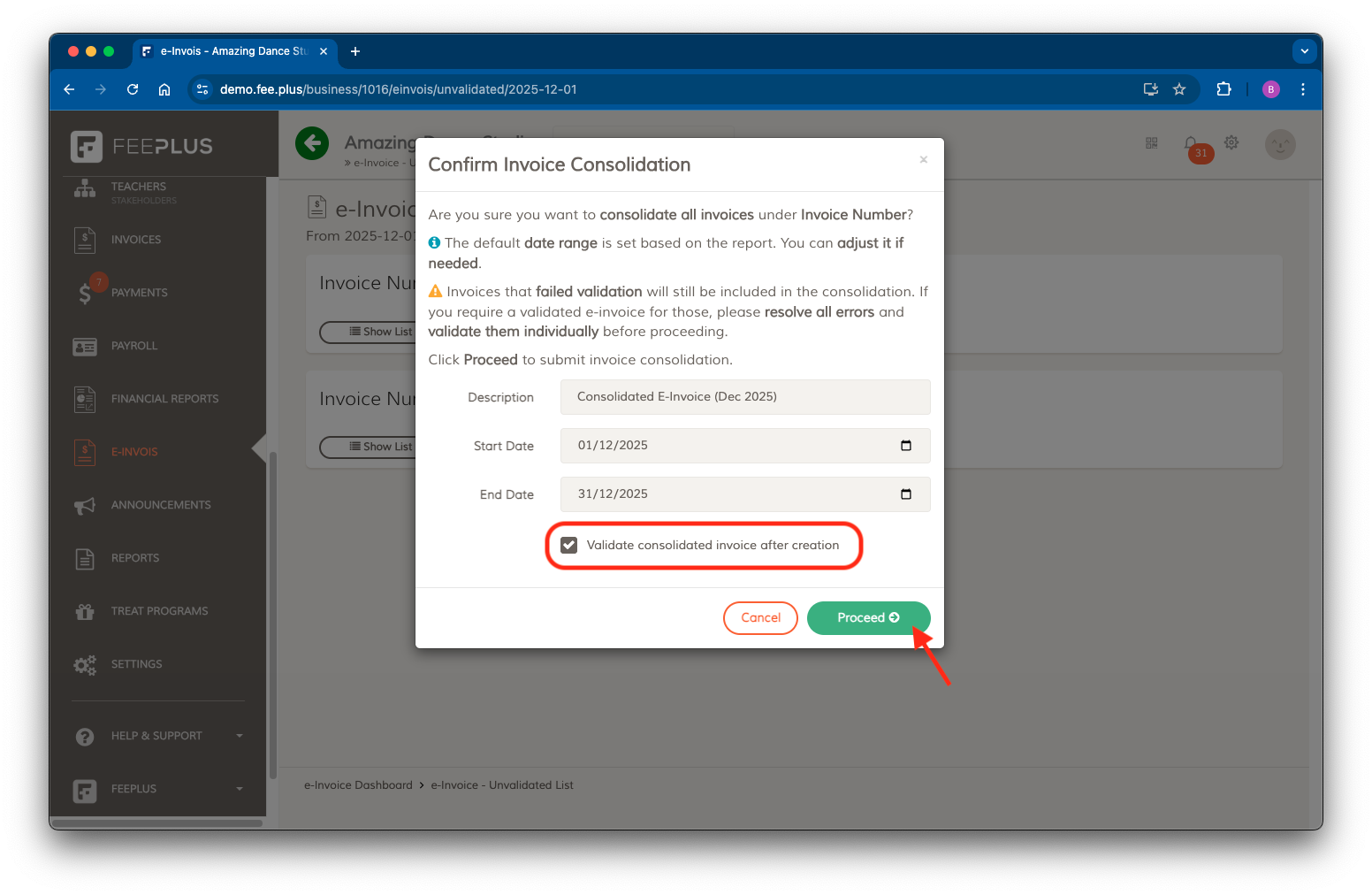 How to Consolidate Invoices - FeePlus Help Centre