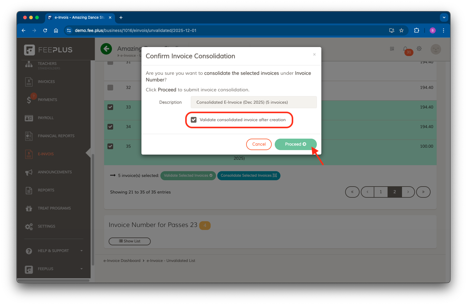 How to Consolidate Invoices - FeePlus Help Centre
